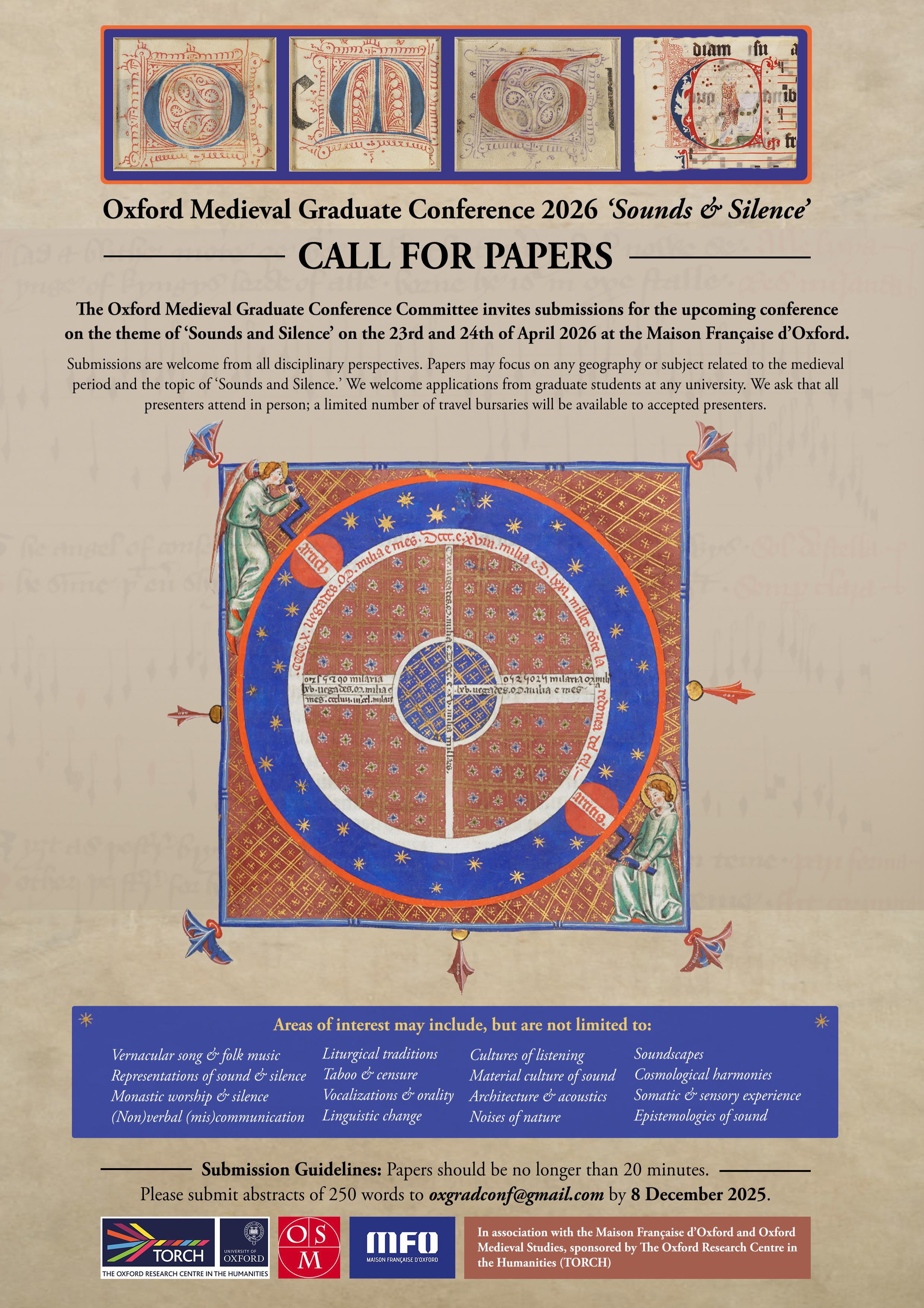Oxford Medieval Graduate Conference 2026 ‘Sounds and Silence’ | Maison ...