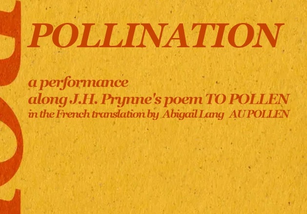 'POLLINATION' a performance along J.H. Prynne’s poem TO POLLEN | Maison ...